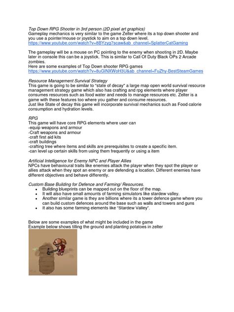 main game requirements pdf game design video game gameplay