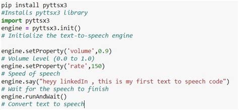 My First Code For Text To Speech Using Python Abhimanyu Singh Posted On The Topic Linkedin