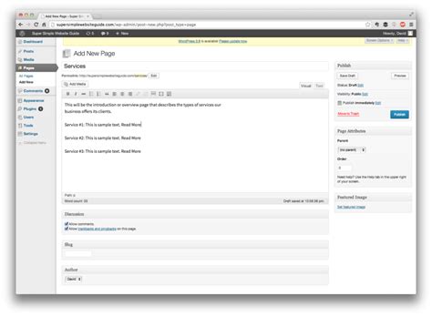 How To Edit Pages And Add Subpages In Wordpress