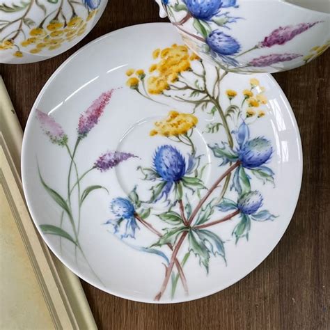 Чайное трио «полевые цветы « в интернет магазине на Ярмарке Мастеров Наборы посуды Москва