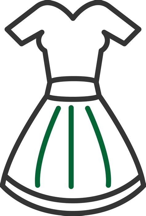 Dress Line Two Color 9796629 Vector Art At Vecteezy