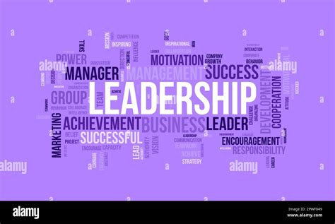Word Cloud Background Concept For Leadership Achieve Your Vision With