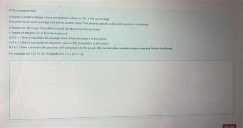 Solved Write A Program That A Inputs A Positive Integer N