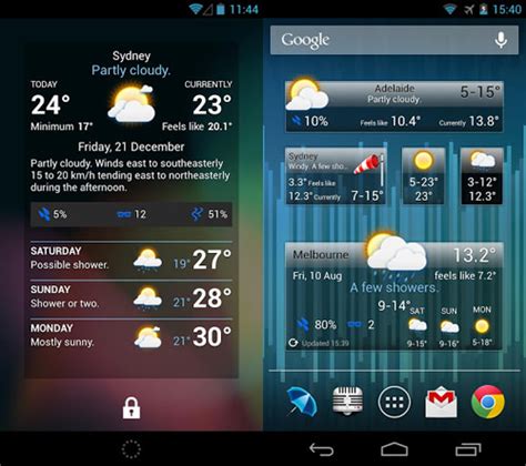 20 Beautiful Weather Widgets For Your Android Home Screens