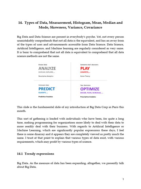 types of data measurement histogram mean median and mode skewness