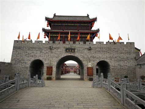 洛阳偃月古城洛阳洛邑古城文秘苑图库