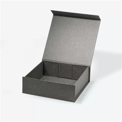 A6 Square Grey Magnetic T Box With Ribbon Geotobox Magnetic T