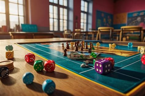 Premium Photo Classroom With A Board Game Station