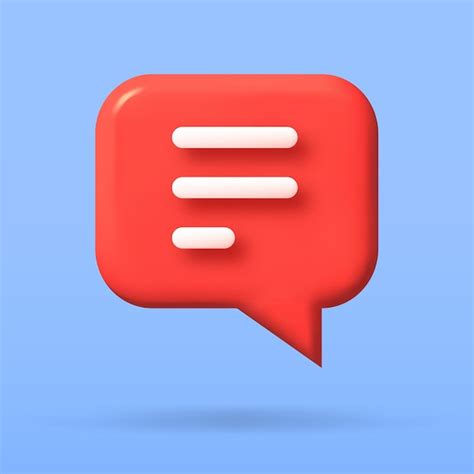 Premium Vector Speech Bubble 3d Icon Vector Illustration Communication Dialog Bubble