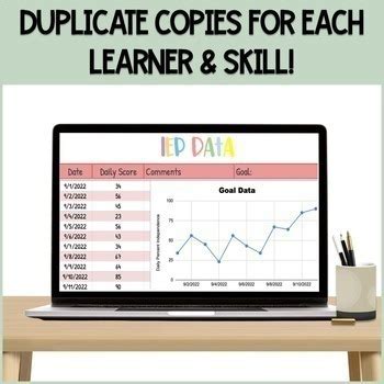 IEP Goals And Objectives Tracking Digital Babe Data Tracking Sheet Graphs