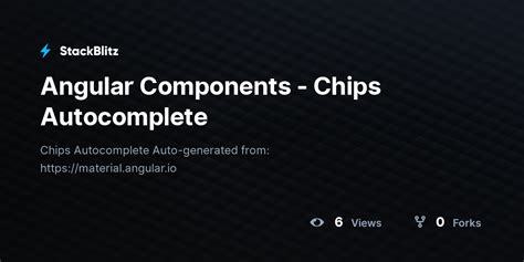 angular components chips autocomplete stackblitz