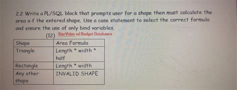solved 2 2 write a pl sql block that prompts user for a