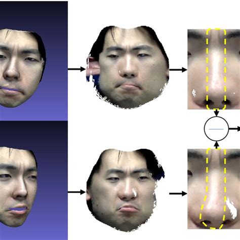 Distortions Around The Nose After The Face Frontalization From Left Download Scientific