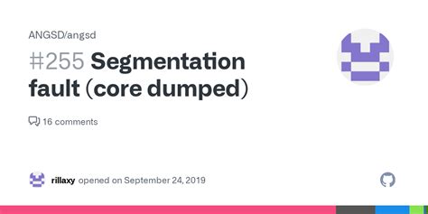 Segmentation Fault Core Dumped Issue ANGSD Angsd GitHub