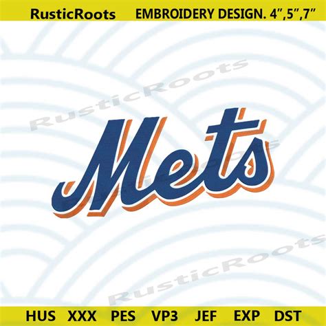 New York Mets Wordmark Logo Machine Embroidery New York Met Inspire