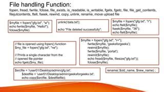 Php Functions PPT