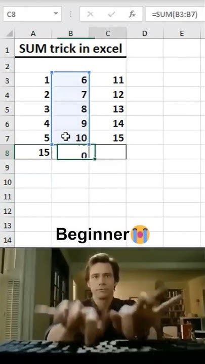 Sum Trick In Excel 💯 Exceltutorial Exceltips Exceltricks