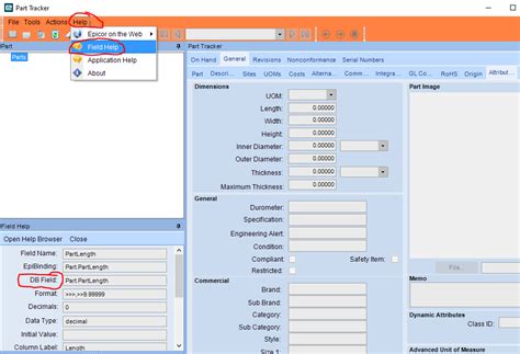 Baq To Show Inventory Attributes Of A Select Range Of Parts Kinetic