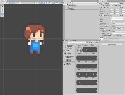 Unity유니티 기초 뱀서라이크 2d 오브젝트 만들기 01