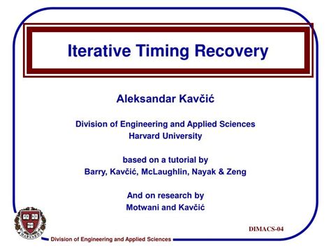 Ppt Iterative Timing Recovery Powerpoint Presentation Free Download