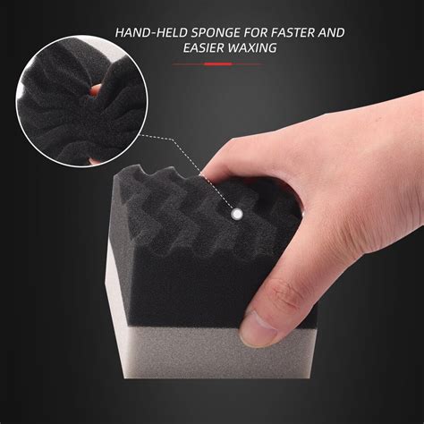 Spta Hand Applicator Pad Cuboid Wax Sponge For Tires Hand Held Portable