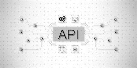 Api Connection Concept With Nodes And Icons On A Modern Background 3d