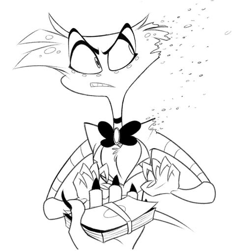 Angel Dust Hazbin Hotel Coloring Sheet