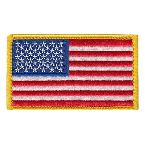 Full Color American Flag Sew On Embroidered Patch Kel Lac