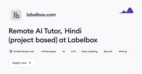 Remote Ai Tutor Hindi Project Based Job At Labelbox Himalayas