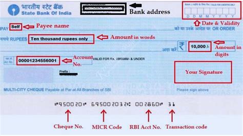How To Fill Cheque For Self A Step By Step Guide