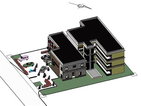 School Project Developed In Revit In Rvt Cad 3857 Mb Bibliocad