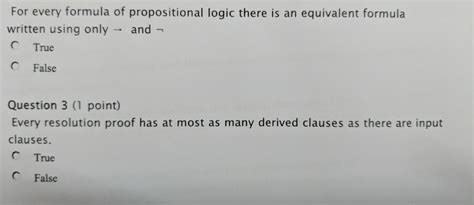 Solved For Every Formula Of Propositional Logic There Is An Chegg