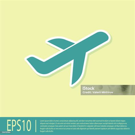 노란색 배경에 고립 된 녹색 비행기 아이콘입니다 비행 비행기 아이콘입니다 여객기 기호입니다 평면 디자인입니다 벡터 일러스트 0명에 대한 스톡 벡터 아트 및 기타 이미지