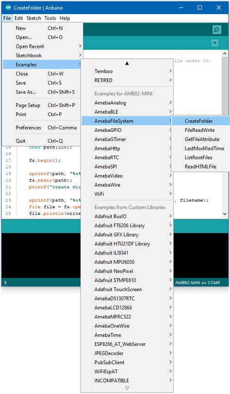 Simple Applications With Sd Card — Ameba Arduino Aiot Documentation V11 Documentation