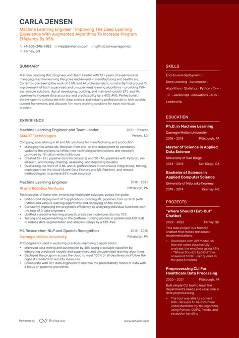 5 machine learning resume examples and guide for 2023