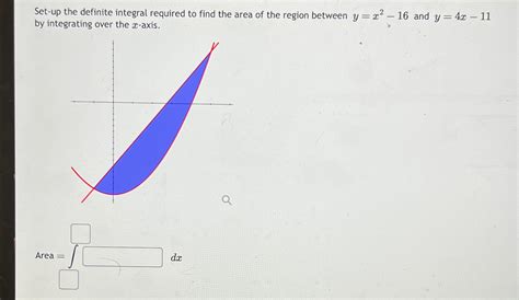 Solved Set Up The Definite Integral Required To Find The