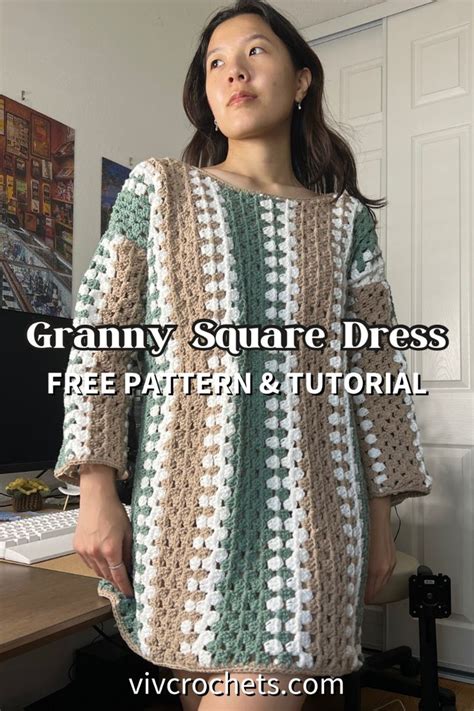 Crochet Granny Square Dress Free Pattern And Video Tutorial Crochet