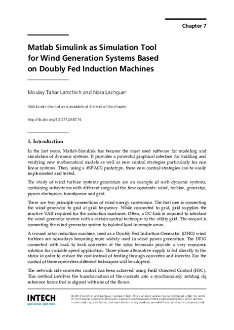 pdf in tech matlab simulink as simulation tool for wind generation