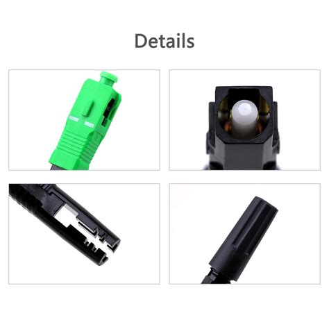 Buy Pcs Ftth Embedded Tele Grade Quick Assembly Connector SC APC Covered Wire Fiber Optic