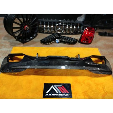 BMW G30 Carbon Fiber Rear Diffuser MP Shopee Malaysia