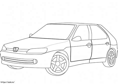 Peugeot 306 Coloring Page