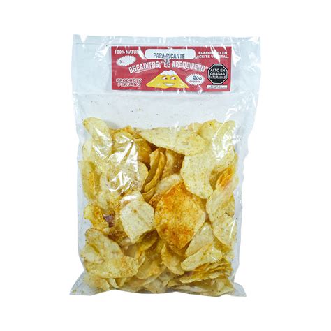 0008379 Papitas En Hojuelas Picante El Arequipeño Bolsa 200 G