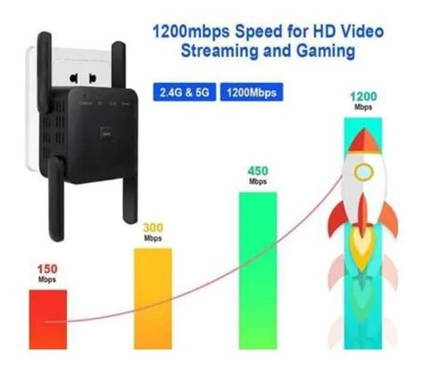Repetidor Repeater Repetidor De Wi Fi G Wps Mbps Negro Mercadolibre