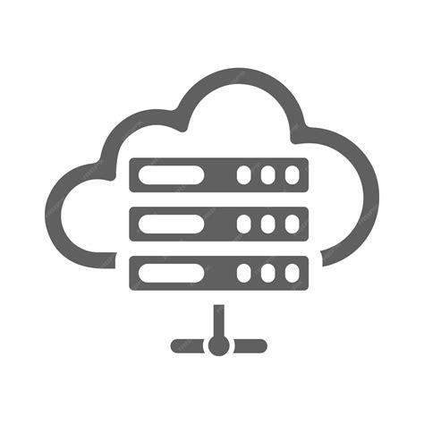 Premium Vector Cloud Database Icon Gray Vector Graphics