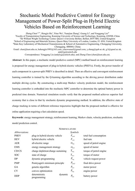 Pdf Stochastic Model Predictive Control For Energy Management Of