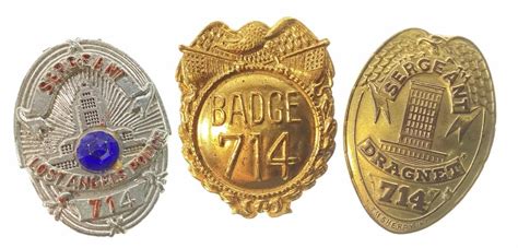 Lot 3 Jack Webb Joe Friday Dragnet Pin Badges