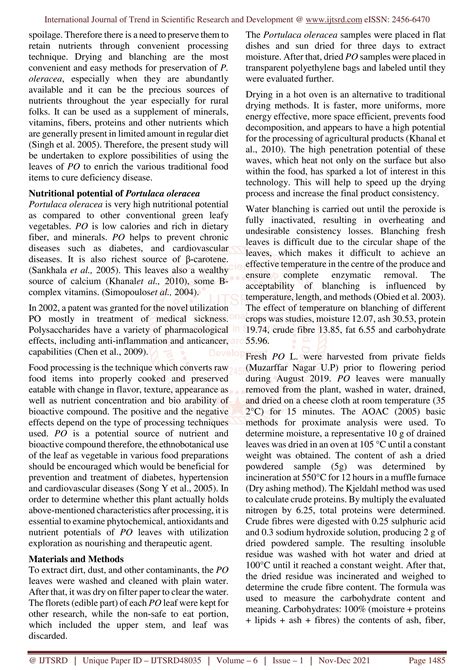 Effect Of Different Method On Processing And Mineral Composition Of