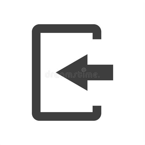 The Exit Icon Logout And Output Outlet Out Symbol Flat Vector Illustration Stock Vector