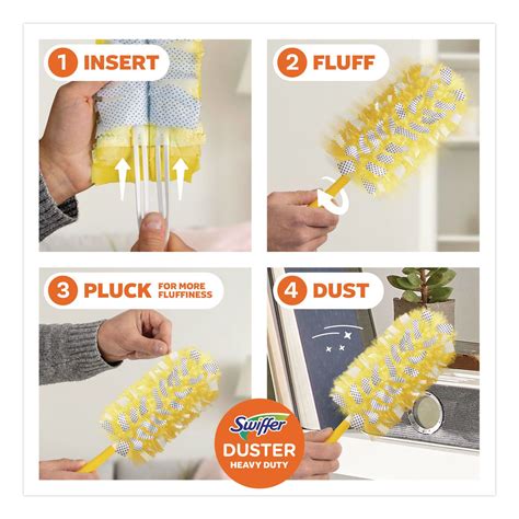 Swiffer® Heavy Duty Dusters Refill Dust Lock Fiber Yellow 6 Box 4