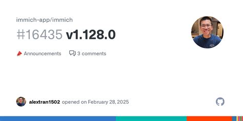 V11280 · Immich App Immich · Discussion 16435 · Github